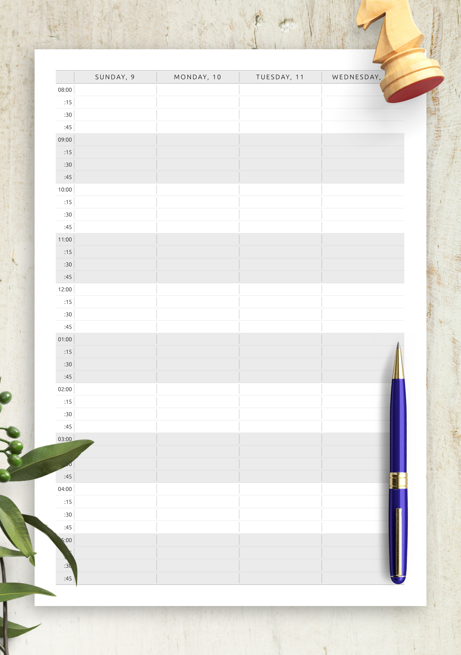 Printable Appointment Calendar Template - Printable Art Design